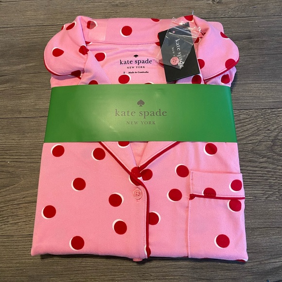 kate spade | Intimates & Sleepwear | Salekate Spade Pink Polka Dot ...